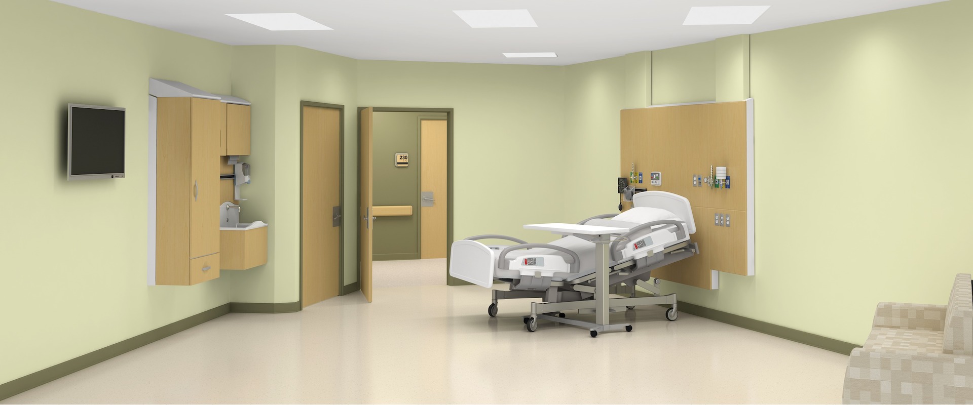 Patient Room with Compass System - Herman Miller