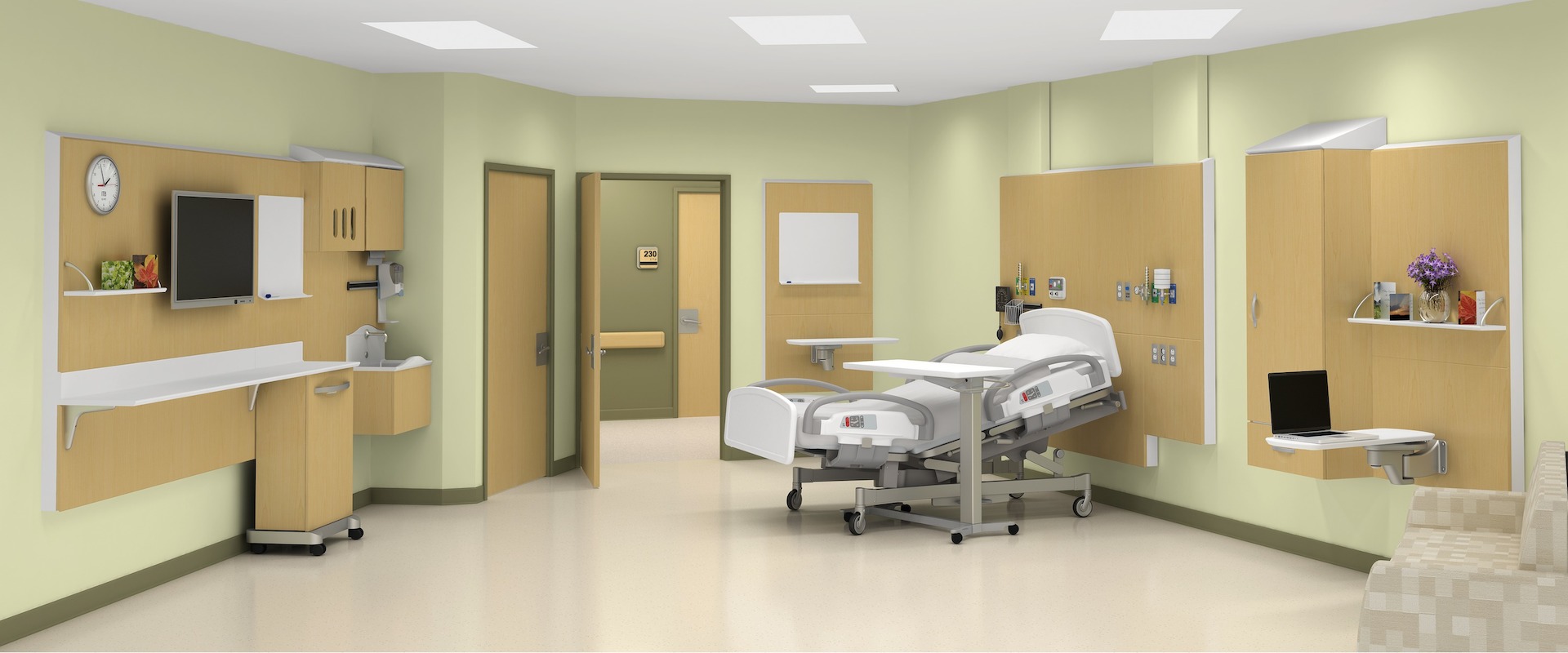 Patient Room with Compass System - Herman Miller