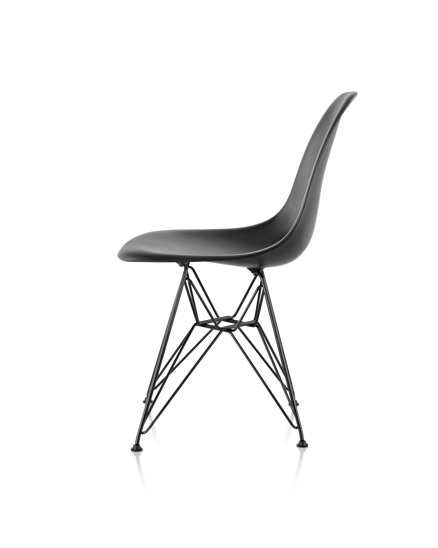 Eames Molded Wood Chair, Wire Base - Herman Miller