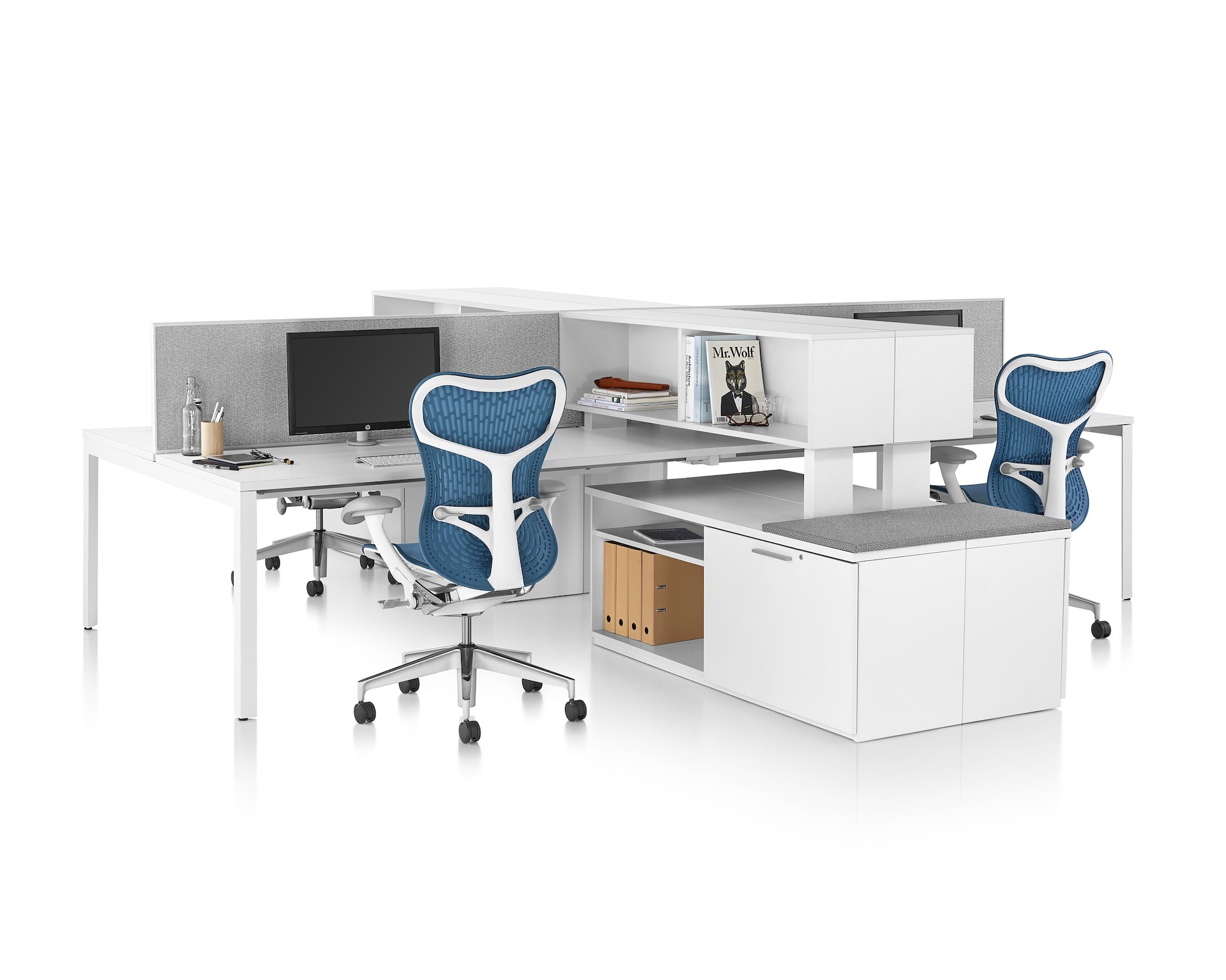 Tu Wood L-Series Storage with Layout Studio - Herman Miller