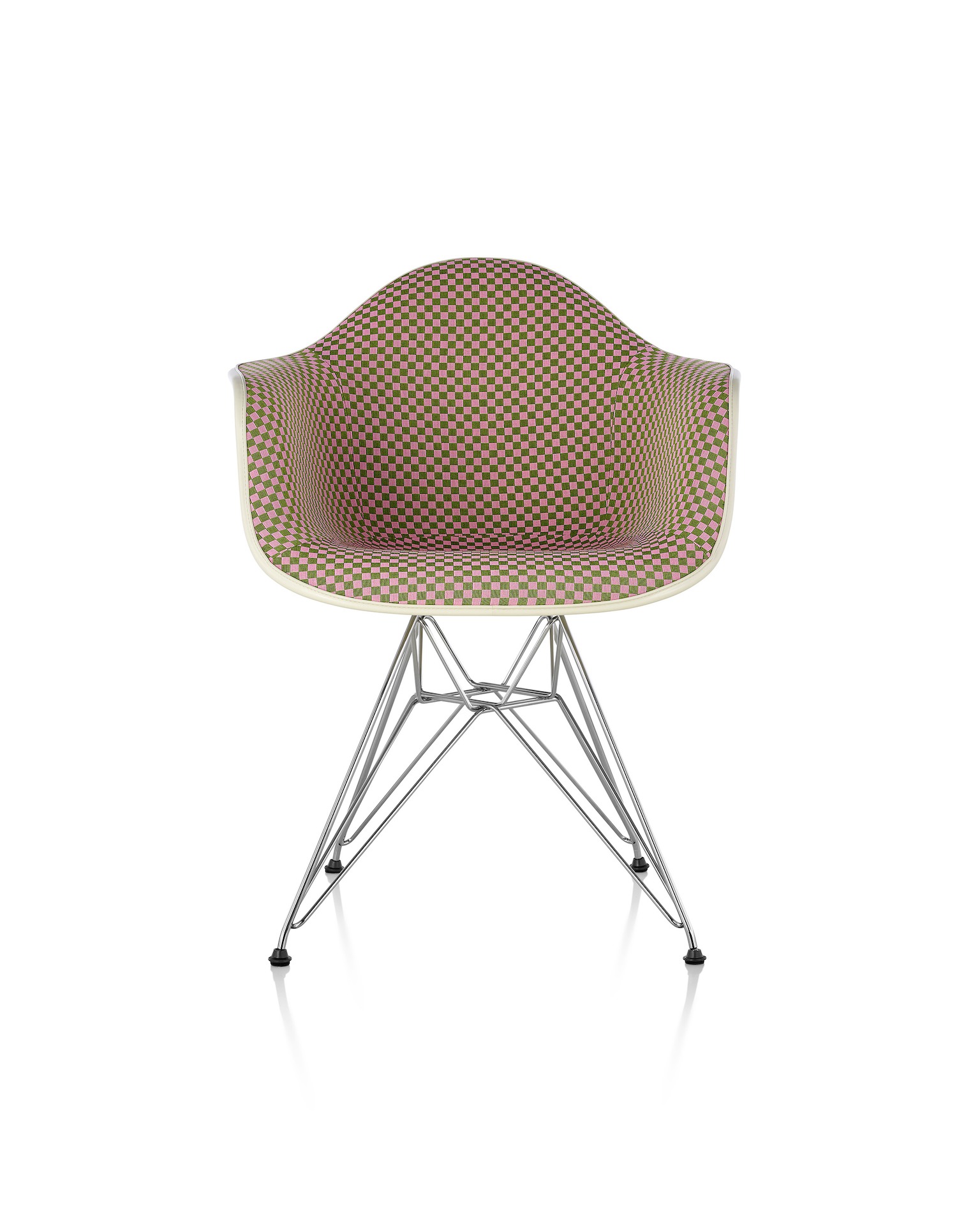 Eames Molded Fiberglass Armchair, Upholstered - Herman Miller