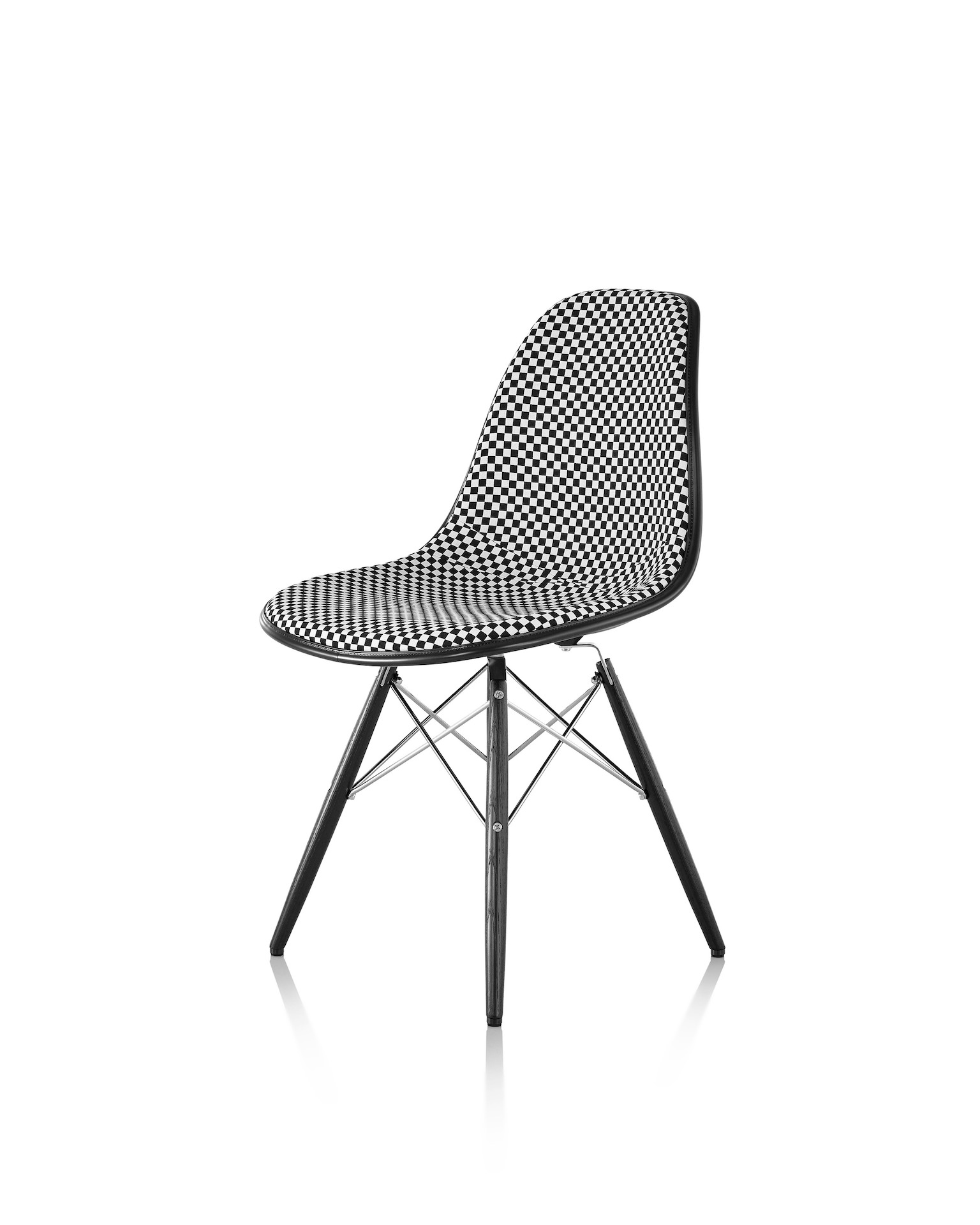 Eames Molded Plastic Side Chair, Upholstered - Herman Miller