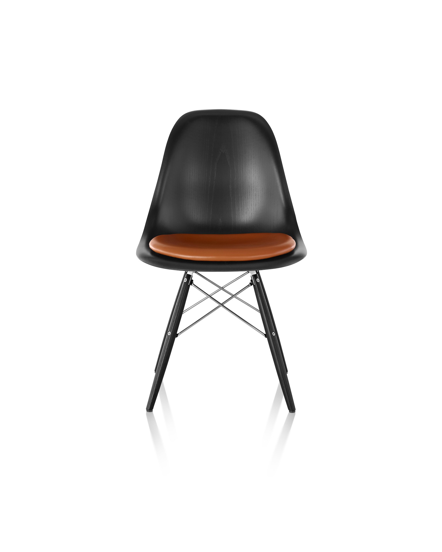 Eames Molded Wood Chair with Upholstered Seat Pad - Herman Miller