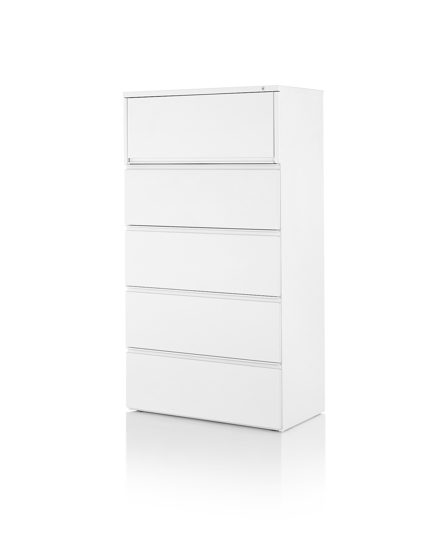 Tu Metal Lateral File, 4-High with Pullout Shelf - Herman Miller