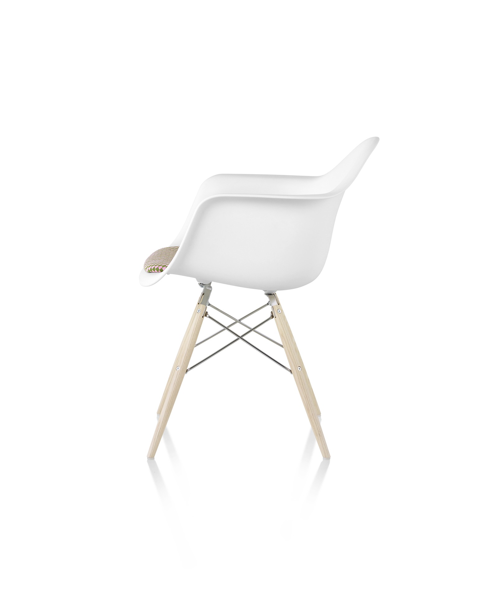 Eames Molded Plastic Armchair with Seat Pad - Herman Miller