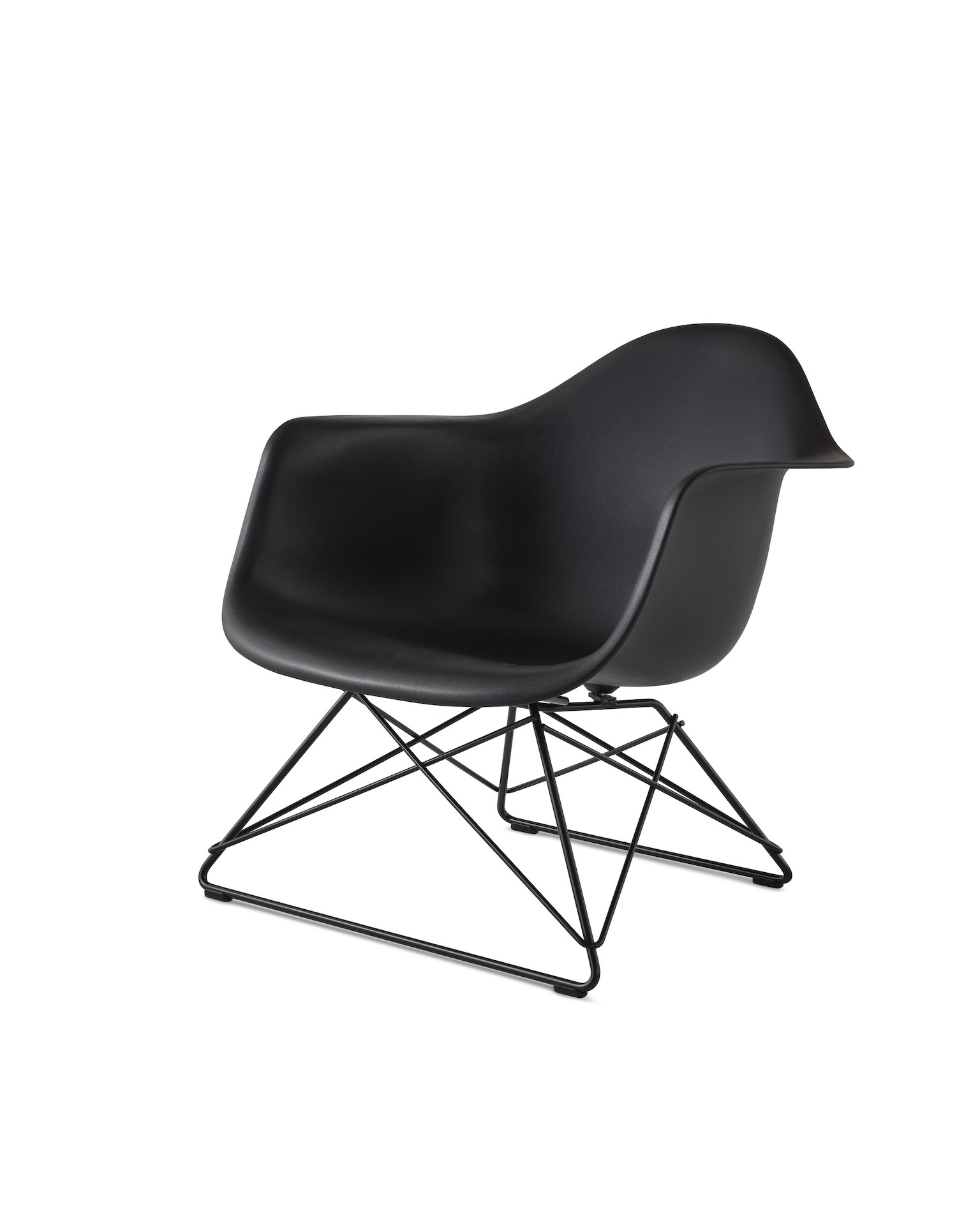 Eames Molded Plastic Armchair, Low Wire Base - Herman Miller
