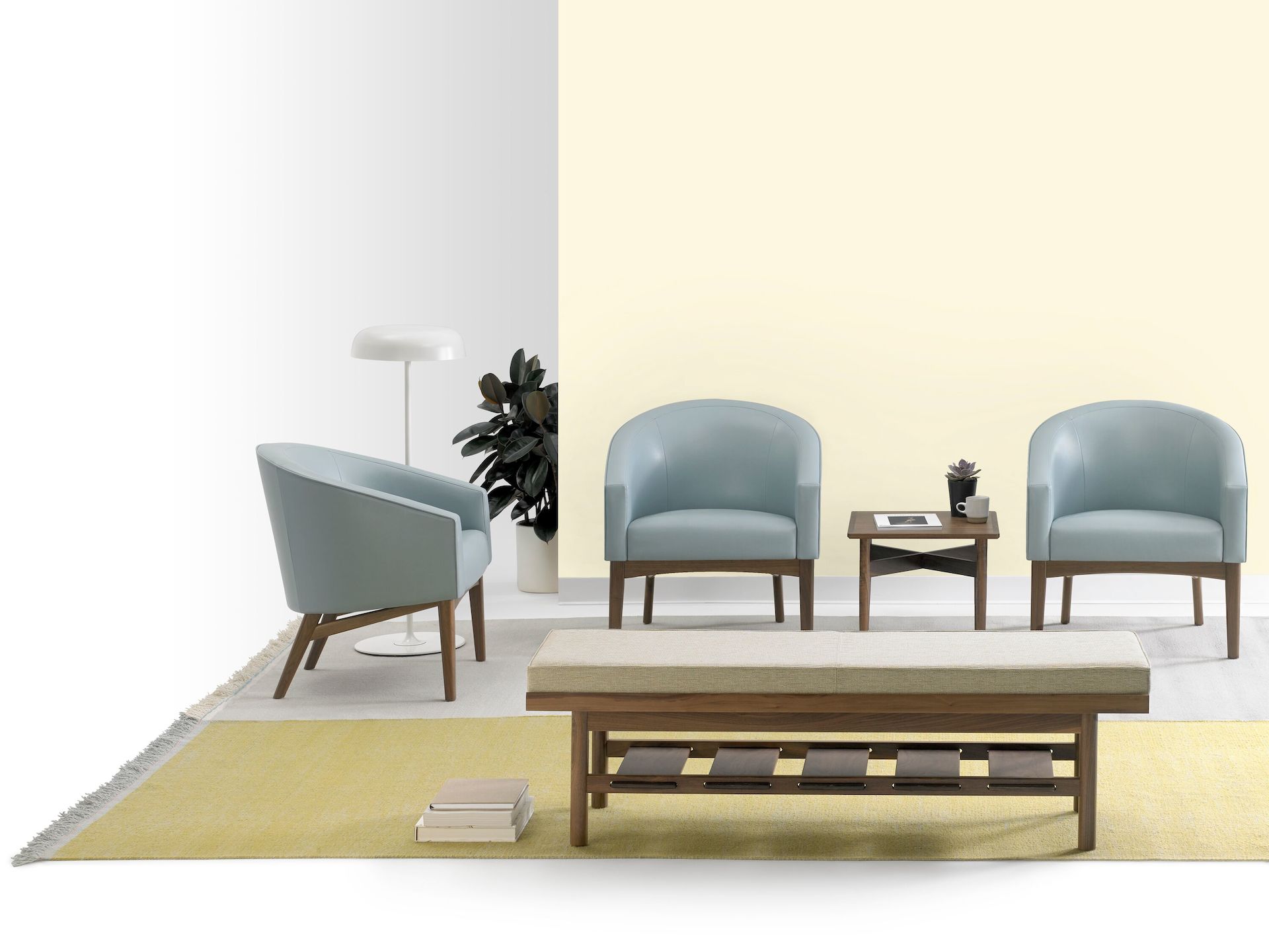 Nemschoff Tamarack Table and Bench - Herman Miller
