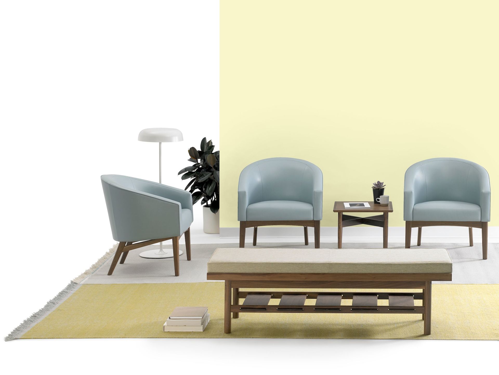 Nemschoff Tamarack Table and Bench - Herman Miller