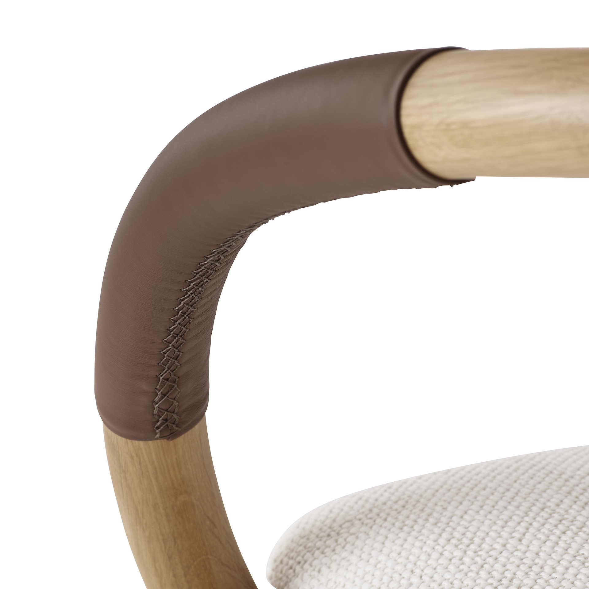 Full Loop Chair, Leather-Wrapped Arm - Herman Miller
