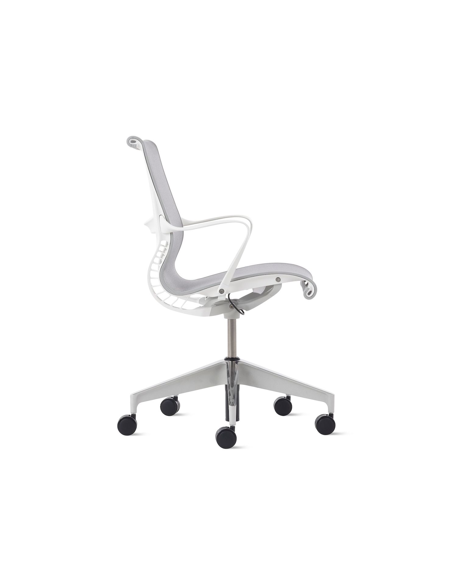 Setu Chair, Studio White Frame, Semi Polished Base, Mineral Suspension ...