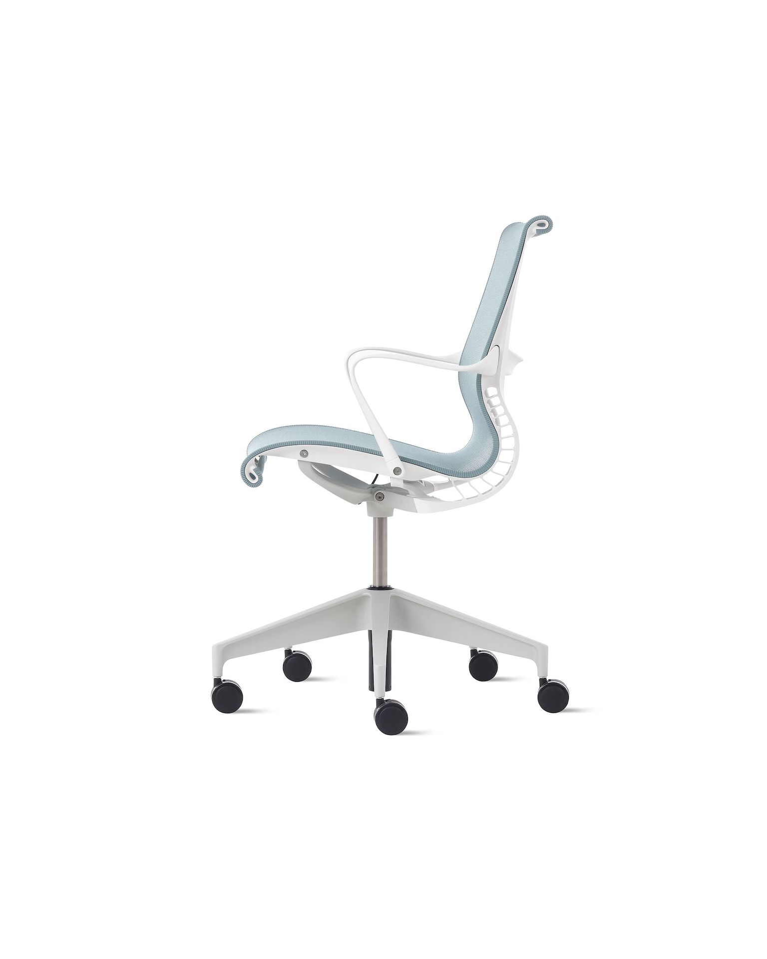 Setu Chair, Studio White Frame, Glacier Suspension - Herman Miller