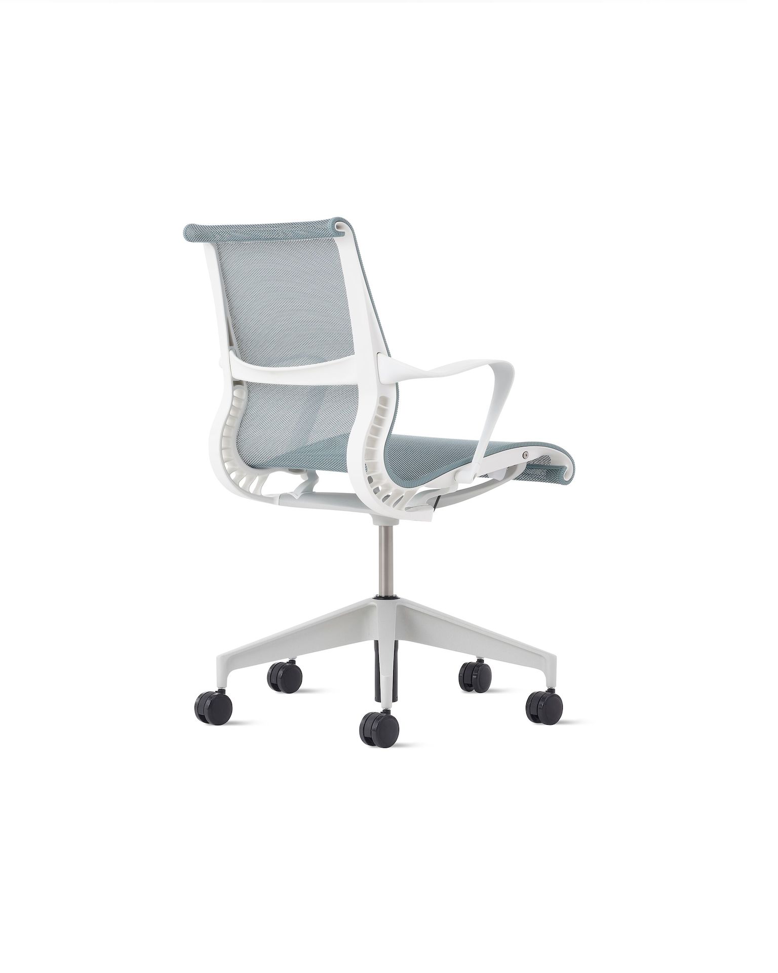 Setu Chair, Studio White Frame, Glacier Suspension - Herman Miller