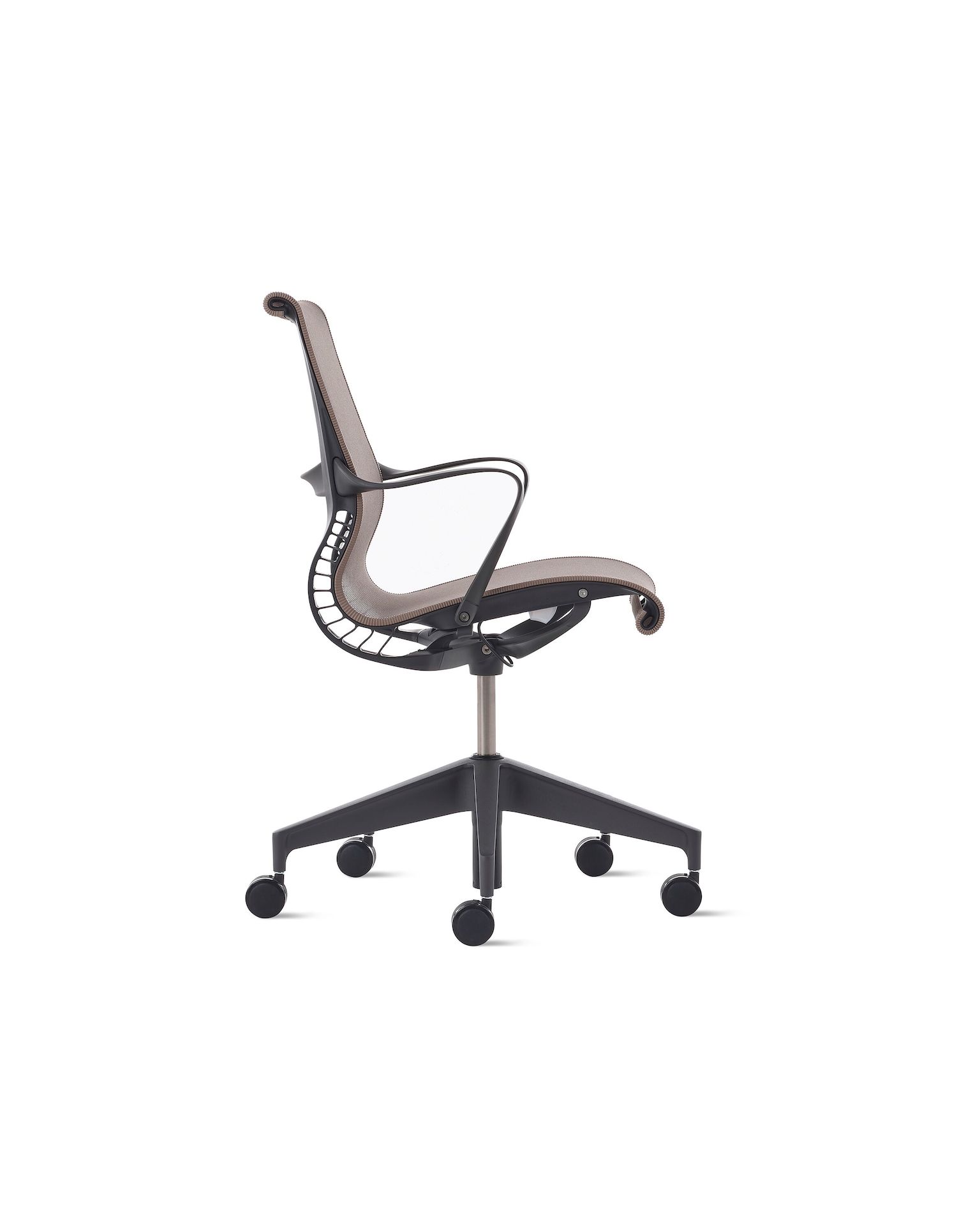 Setu Chair, Graphite Frame and Base, Cocoa Suspension - Herman Miller