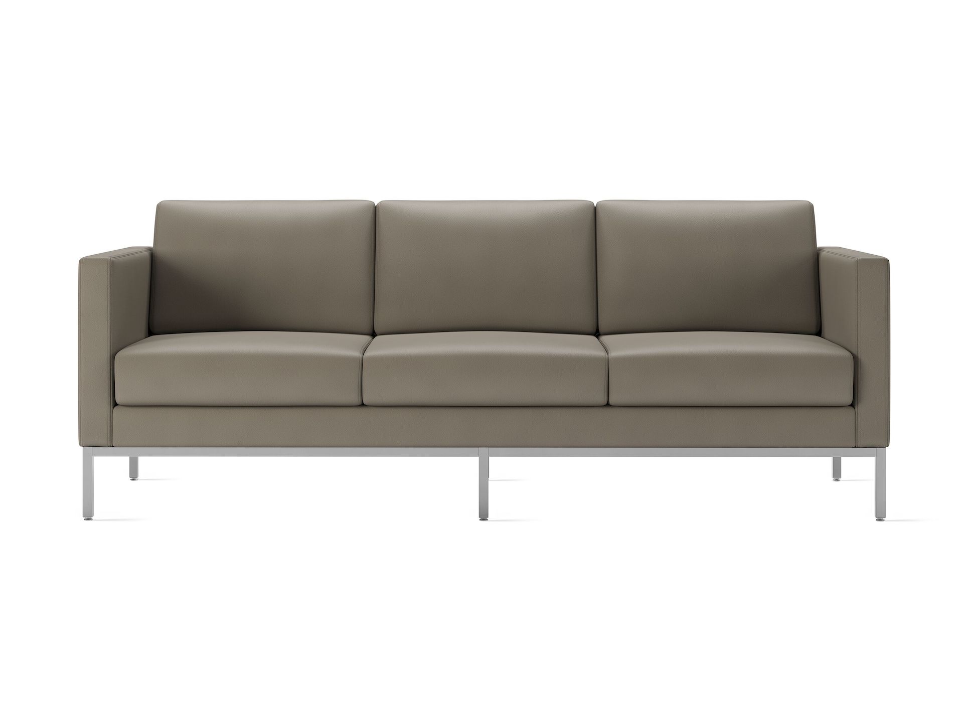 Riva Lounge, 3 seat, front, grey - Herman Miller