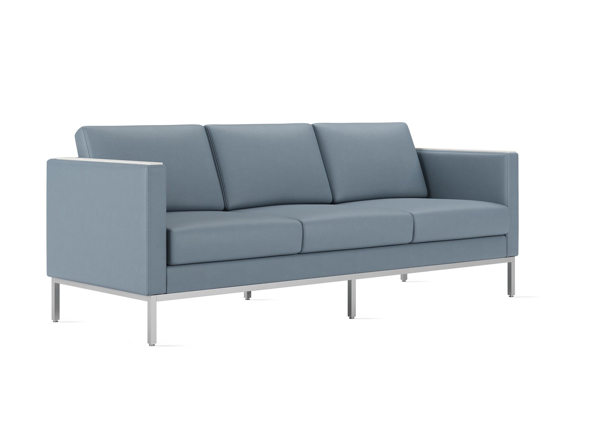 Riva Lounge, 3 seat, angle, blue - Herman Miller
