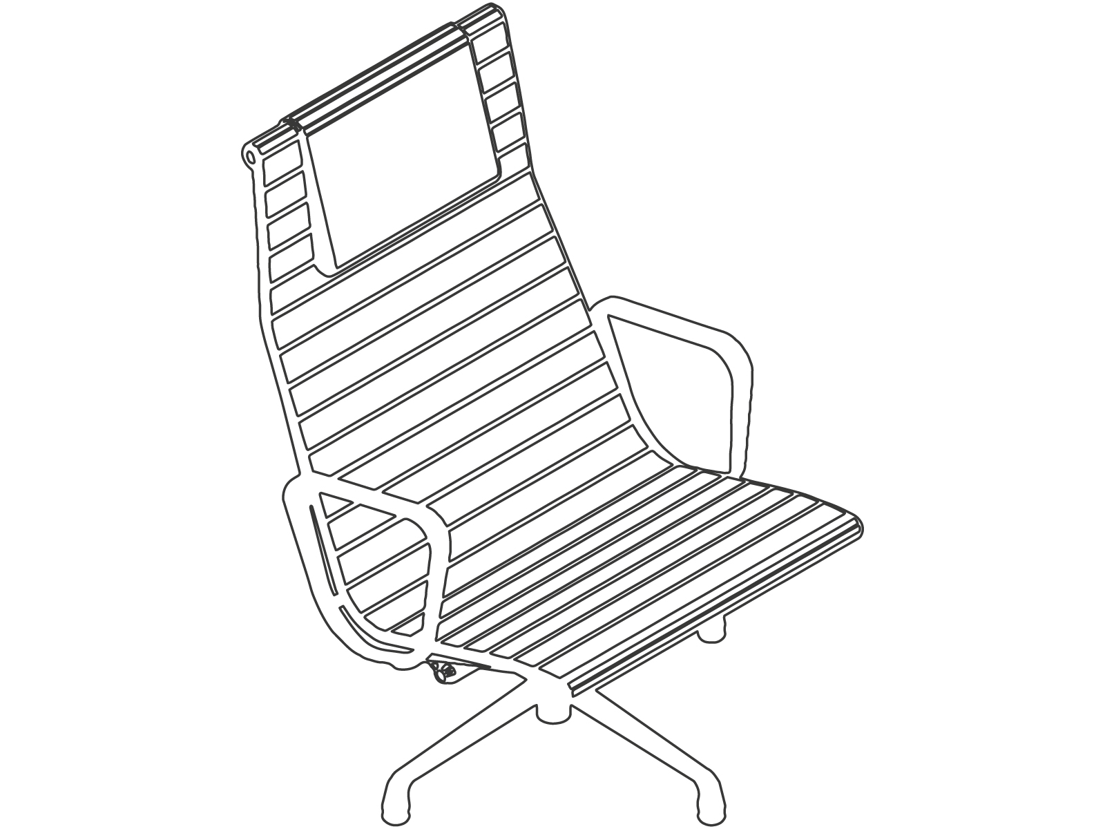 Cad drawing for a eames aluminum chair - safetypowen